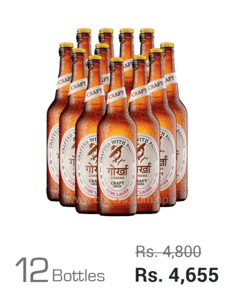 Gorkha Craft Ruby Lager 650ML x 12 Bottles | Saino Gift